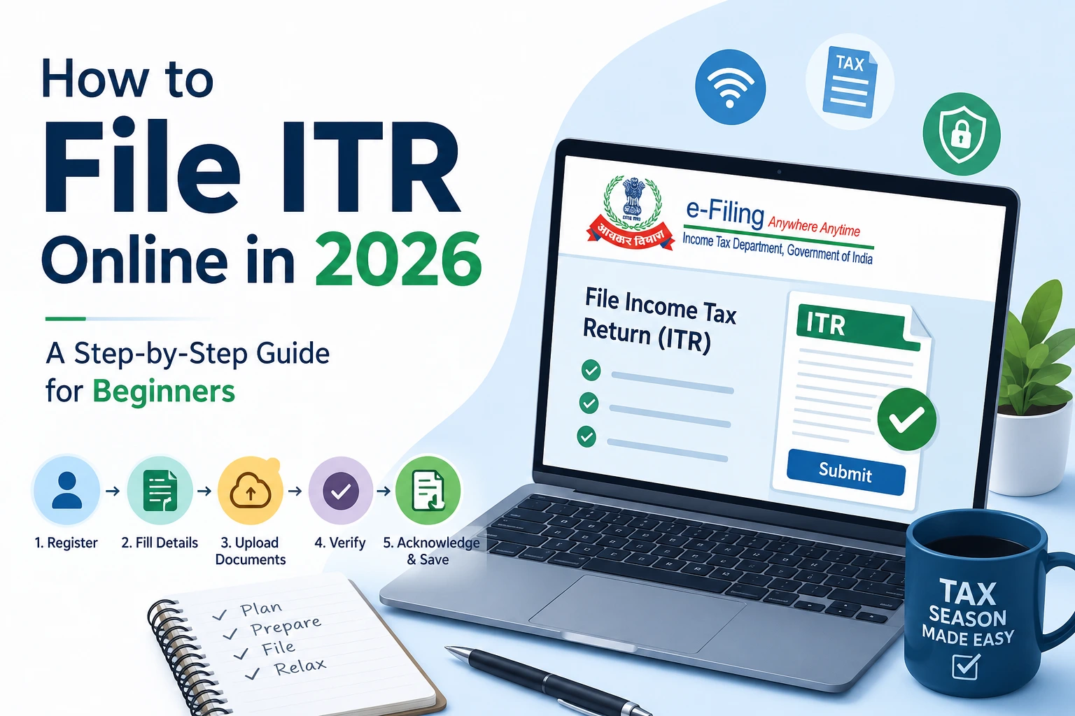 How to File ITR Online 2026 | Step-by-Step Guide for Salaried & Individuals
